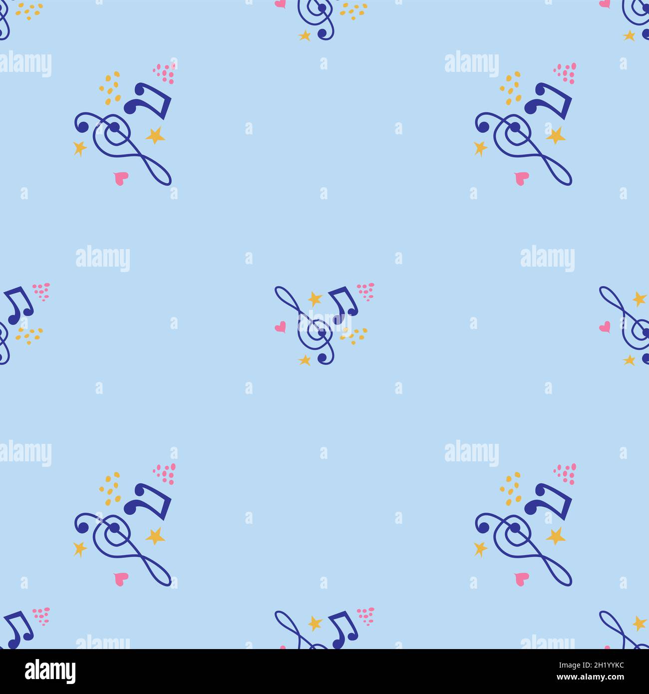 Abstract music notes seamless pattern background. musical illustration ...