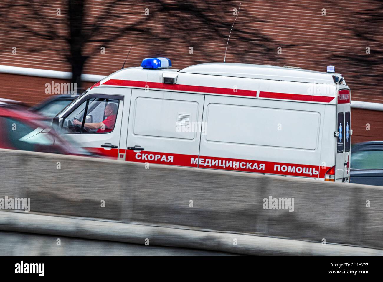Russia, Moscow. An ambulance car Stock Photo - Alamy