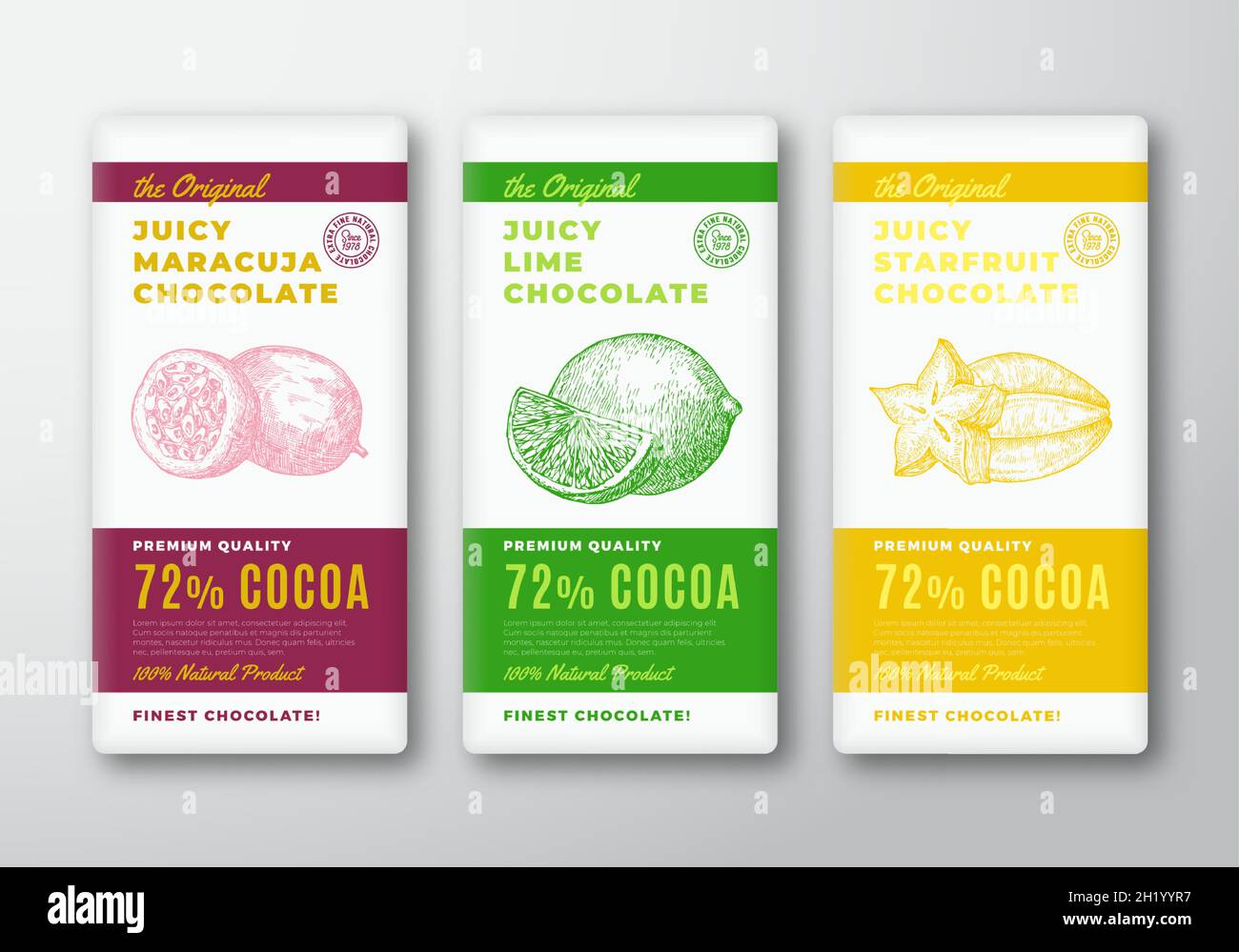 The Original Finest Chocolate Abstract Vector Packaging Design Labels ...