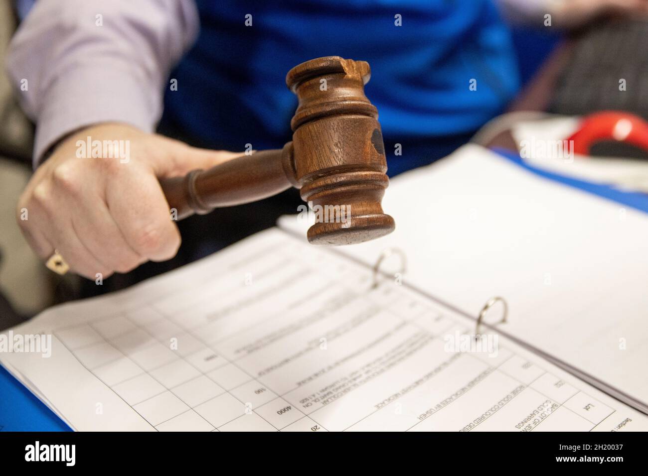 Auctioneer Karl Bennett of Bloomfield Auctions in east Belfast, during ...