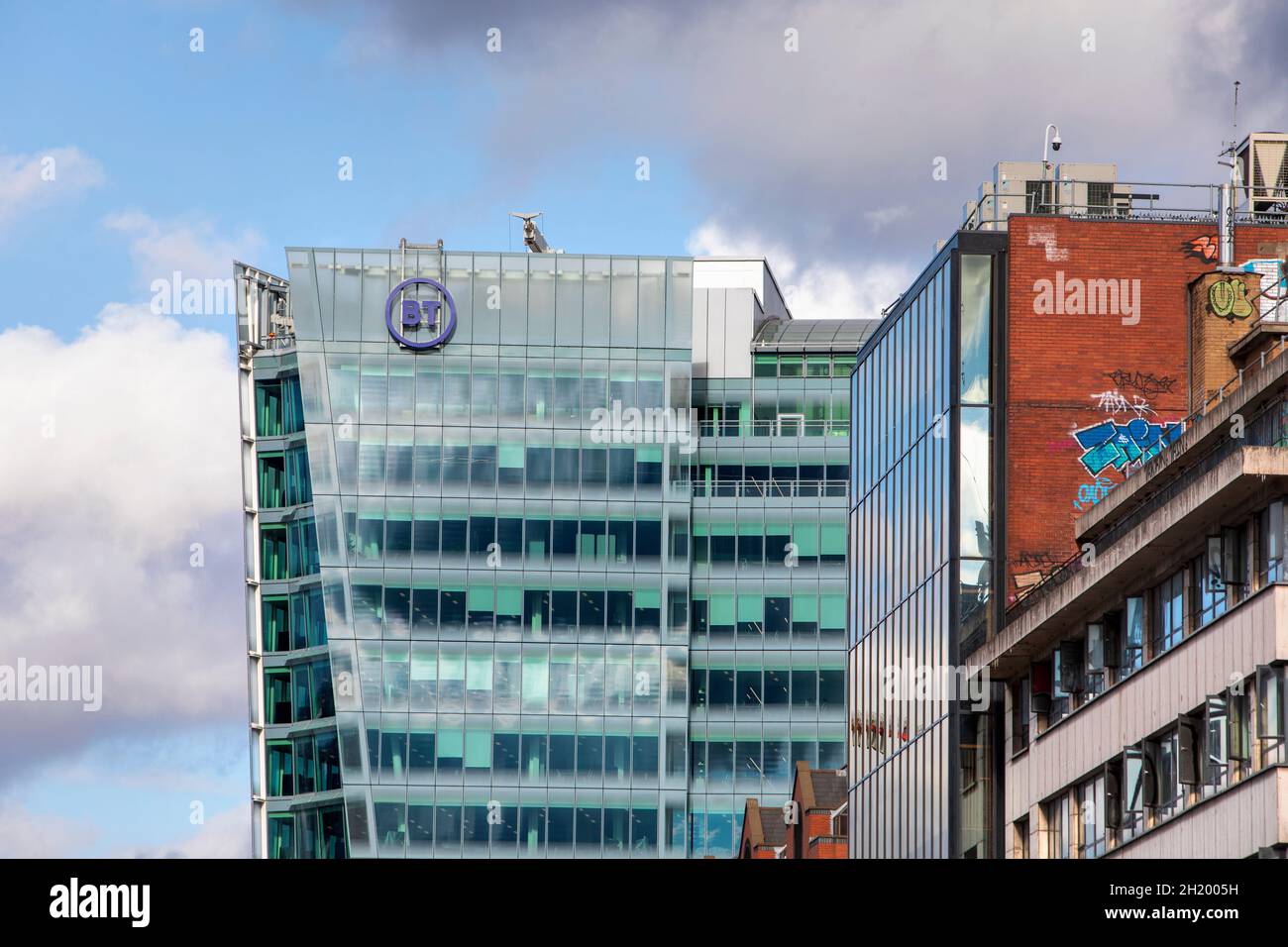 Birmgham City Centre, Birmingham, UK. BT offices in the Centre of ...