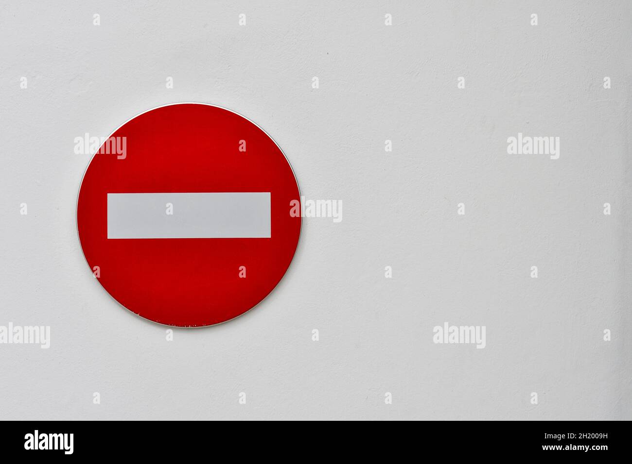 Traffic prohibited sign, on white background Stock Photo - Alamy