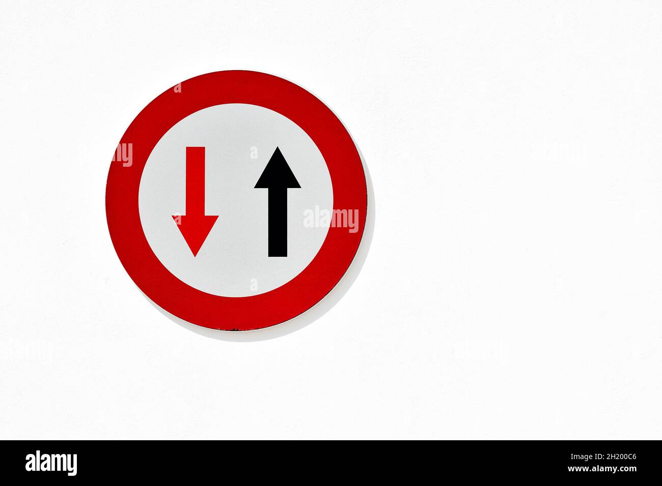 Traffic sign - Priority of Passage - On white background Stock Photo ...