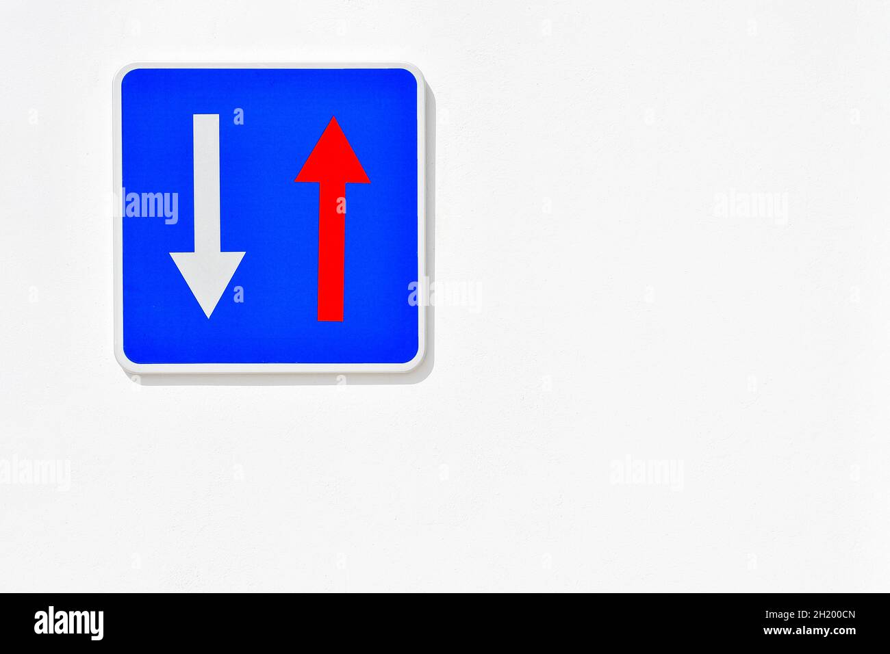 Traffic sign - Priority of Passage - On white background Stock Photo ...