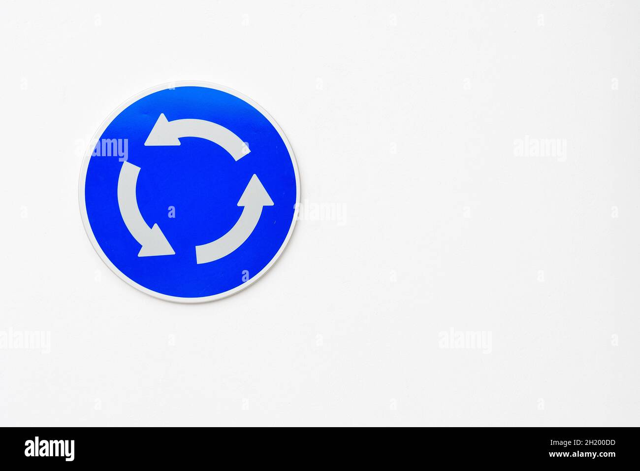 Traffic sign - Rotating circulation, on white background Stock Photo ...