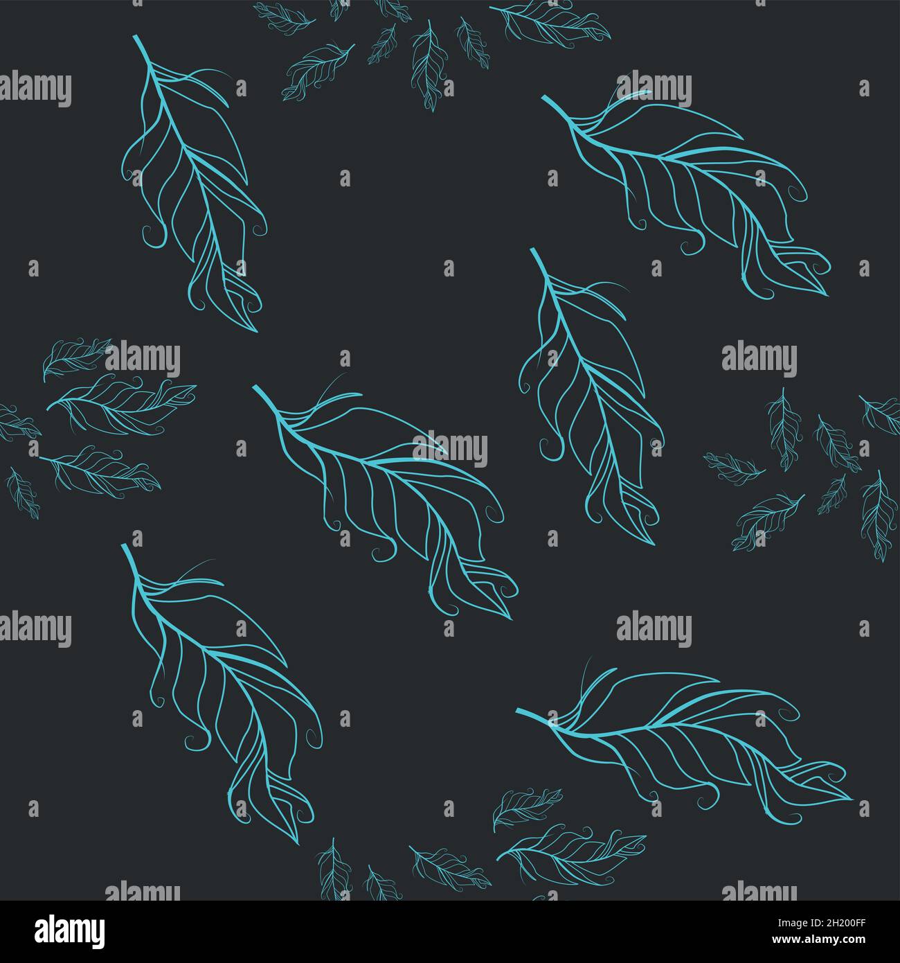 Pastel-colored seamless feather pattern. Seamless background with ...
