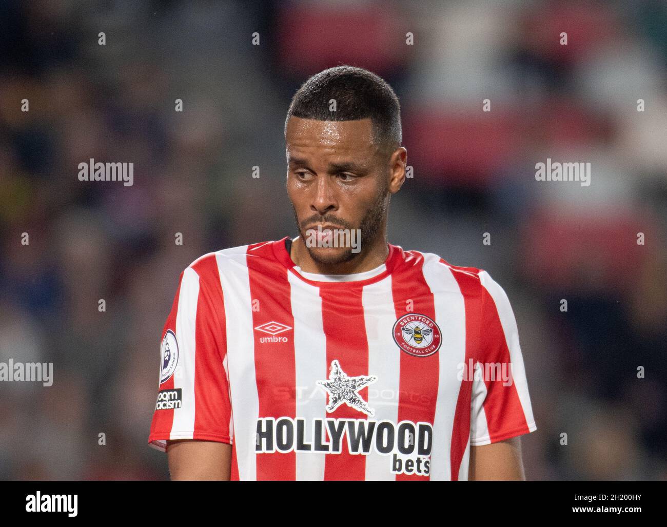 Brentford Mathias Jorgensen during the Premier League match between ...