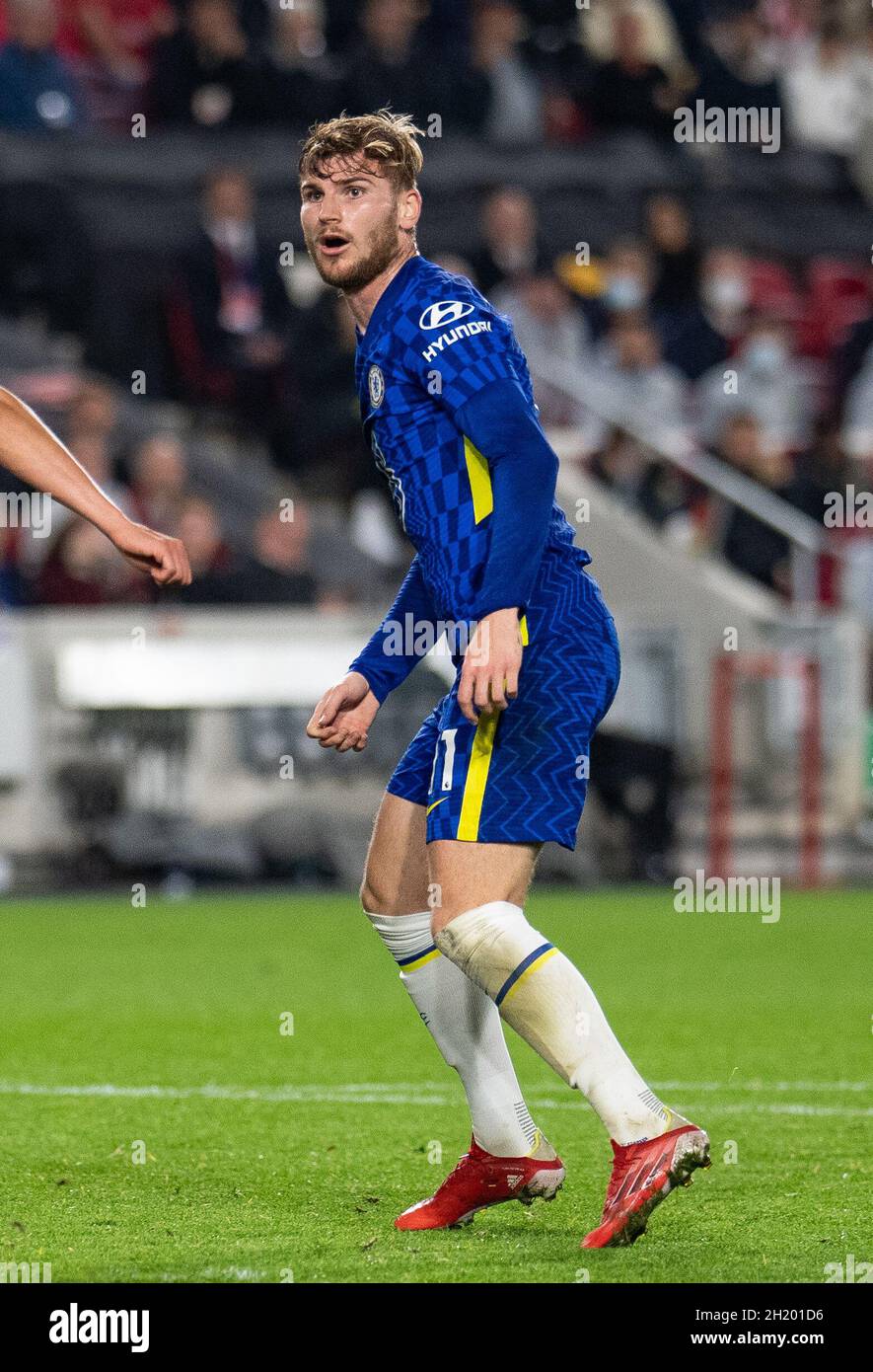 Chelsea Timo Werner during the Premier League match between Brentford ...