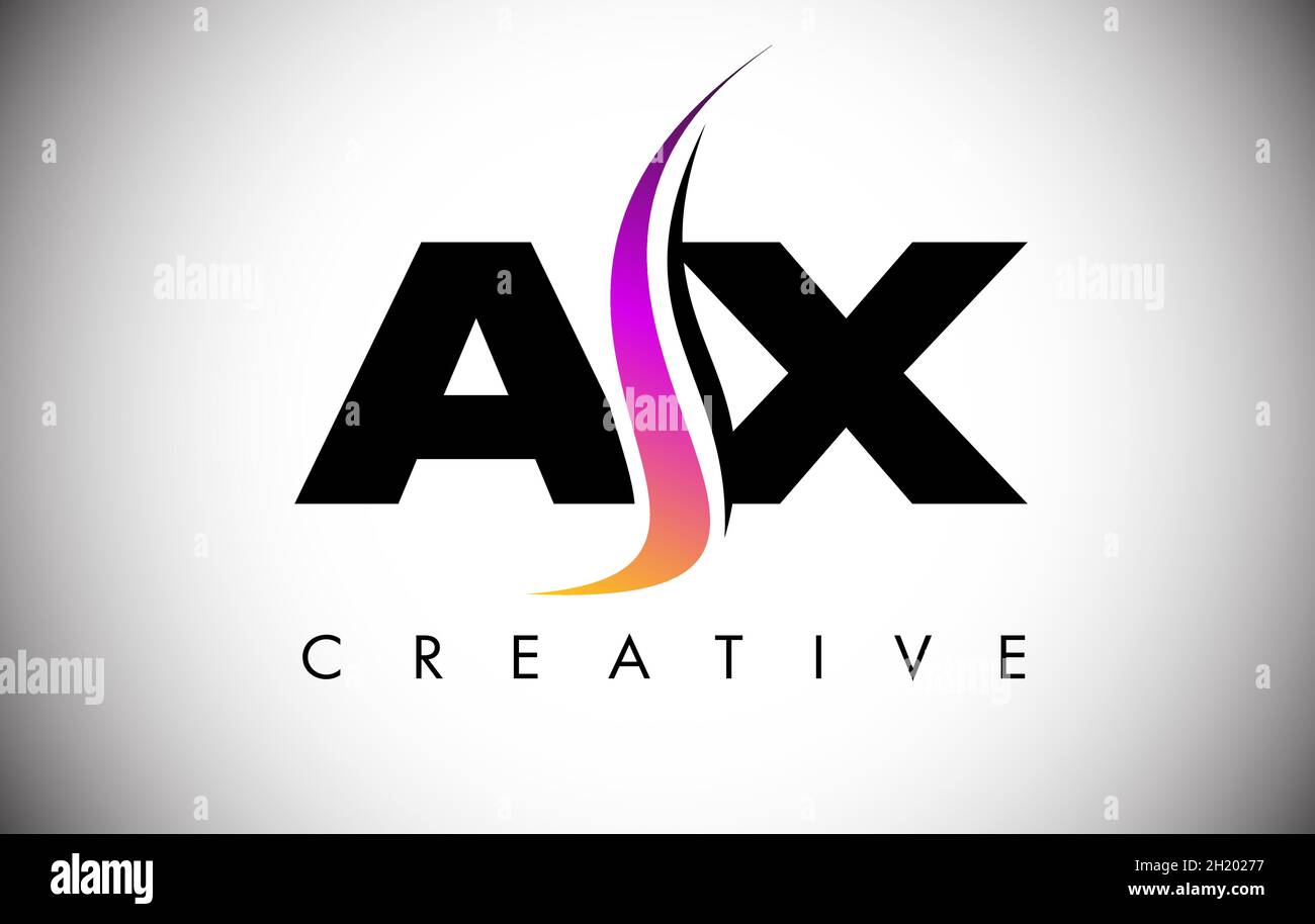 AX Letter Logo Design with Creative Shoosh and Modern Look Vector ...
