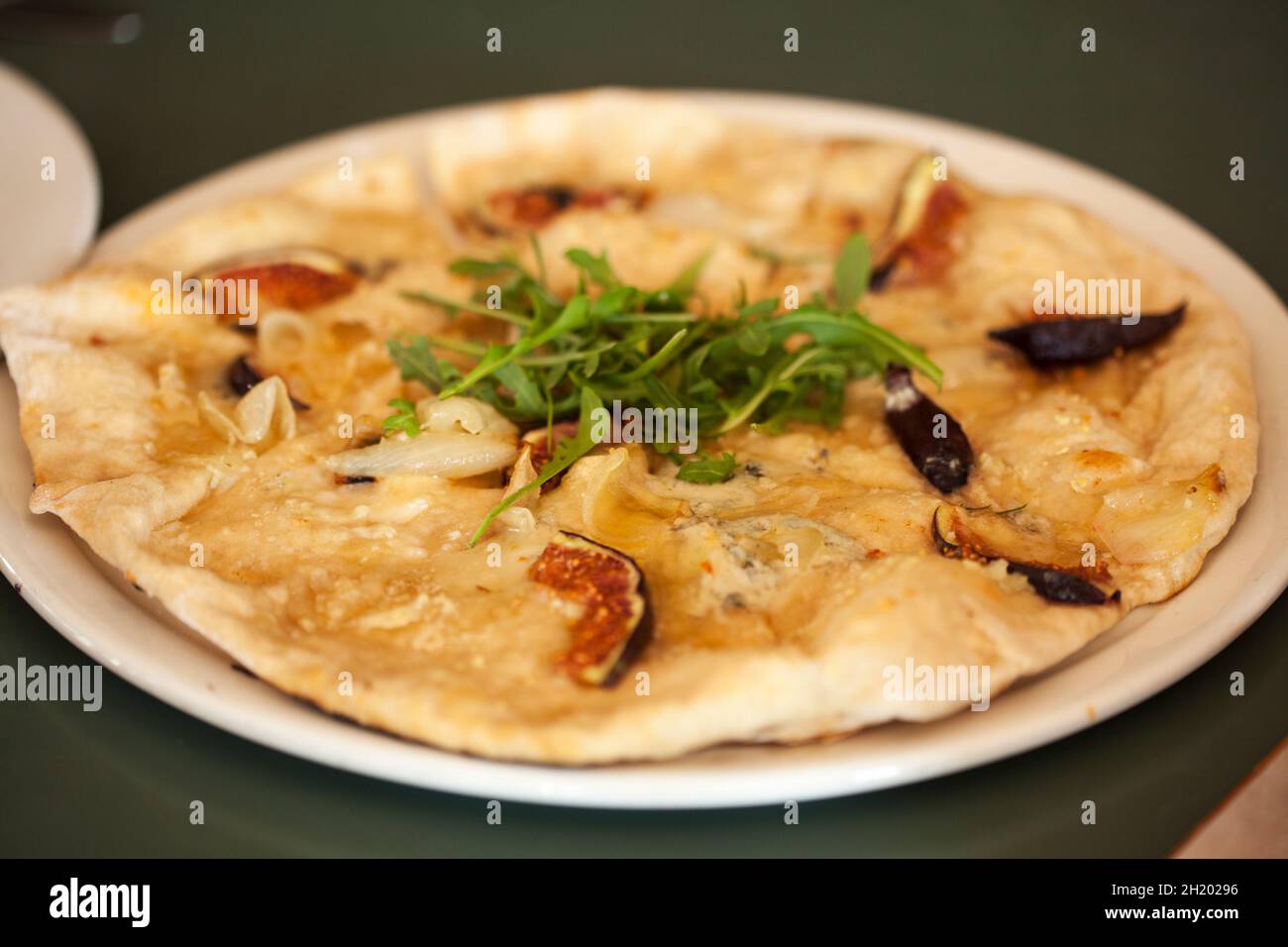 Focaccia Pizza with Figs Stock Photo - Alamy