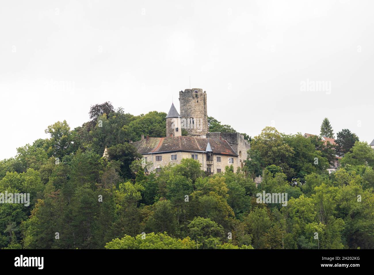 The medieval Castle Krautheim, Hohenlohe, Baden-Württemberg, Germany ...