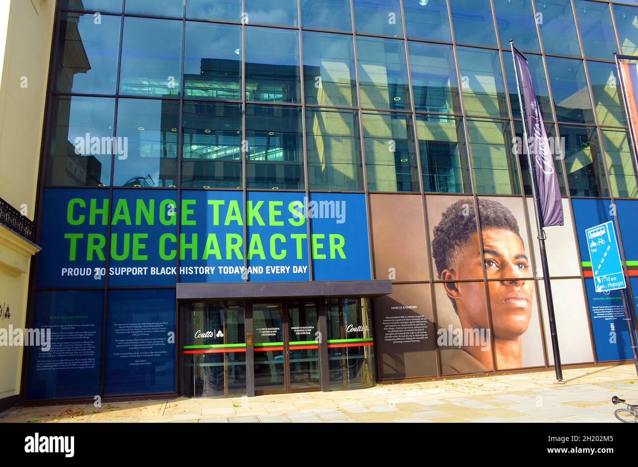 London, UK. 19th Oct, 2021. Coutts bank on the Strand in the West End ...