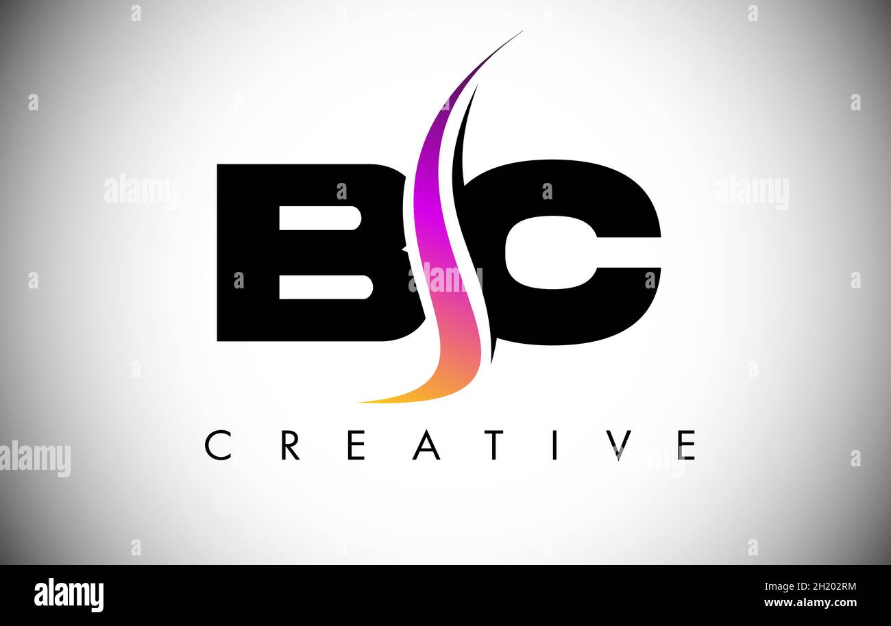 BC Letter Logo Design with Creative Shoosh and Modern Look Vector ...