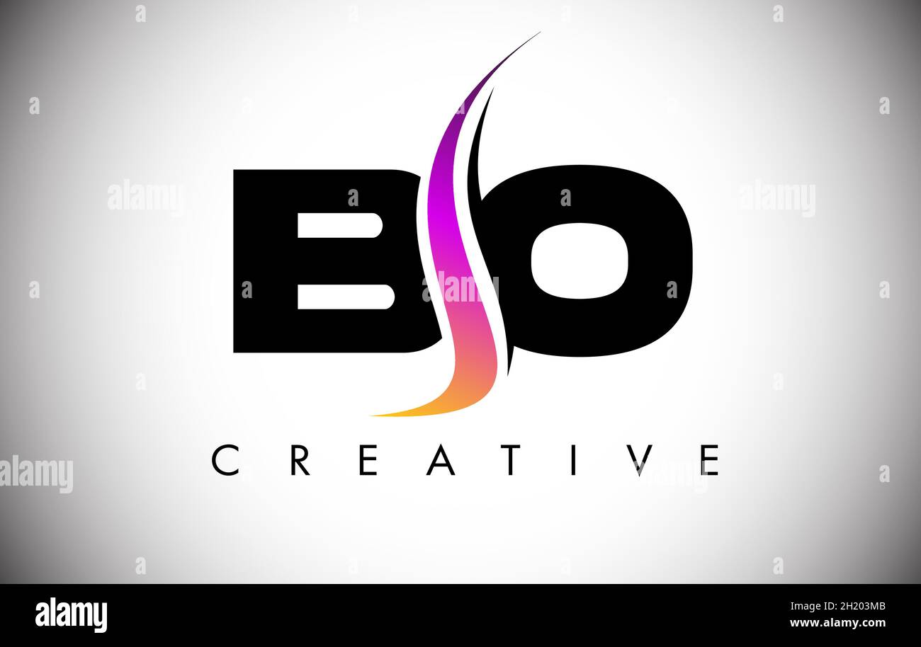 BO Letter Logo Design with Creative Shoosh and Modern Look Vector ...