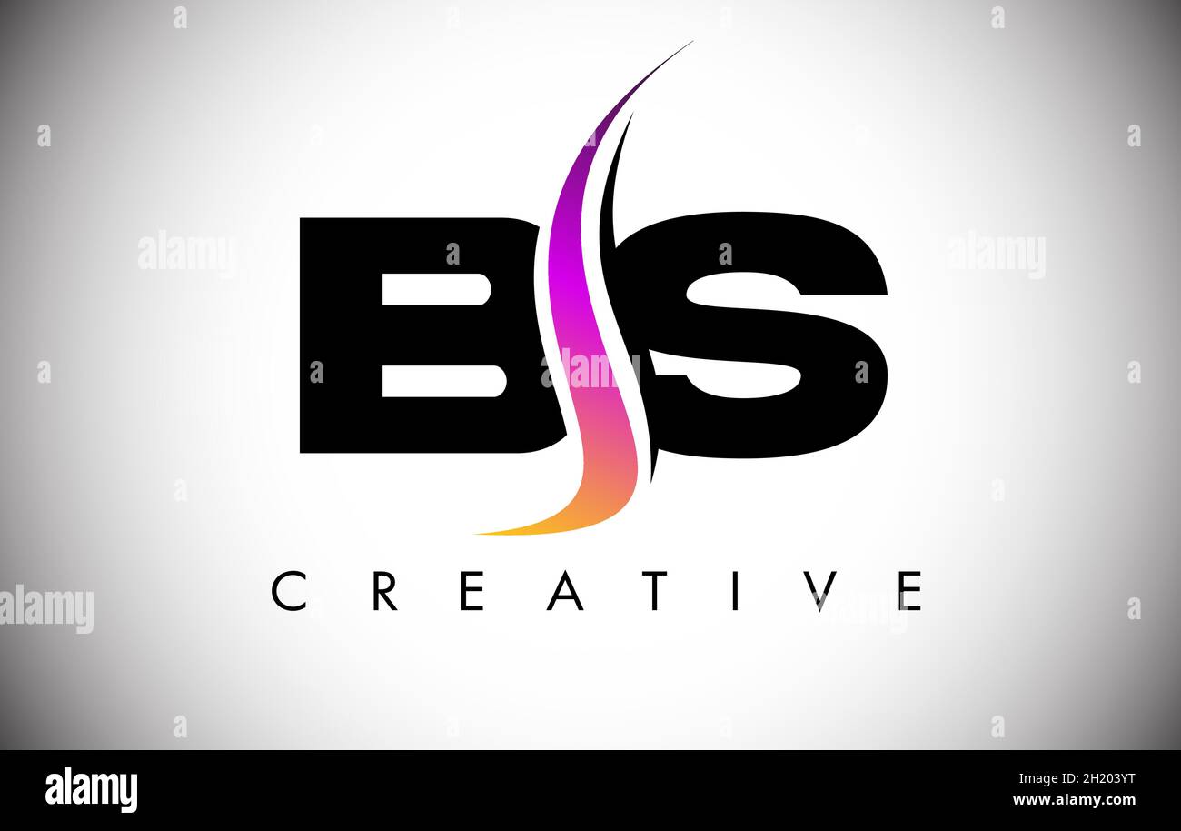 BS Letter Logo Design with Creative Shoosh and Modern Look Vector ...