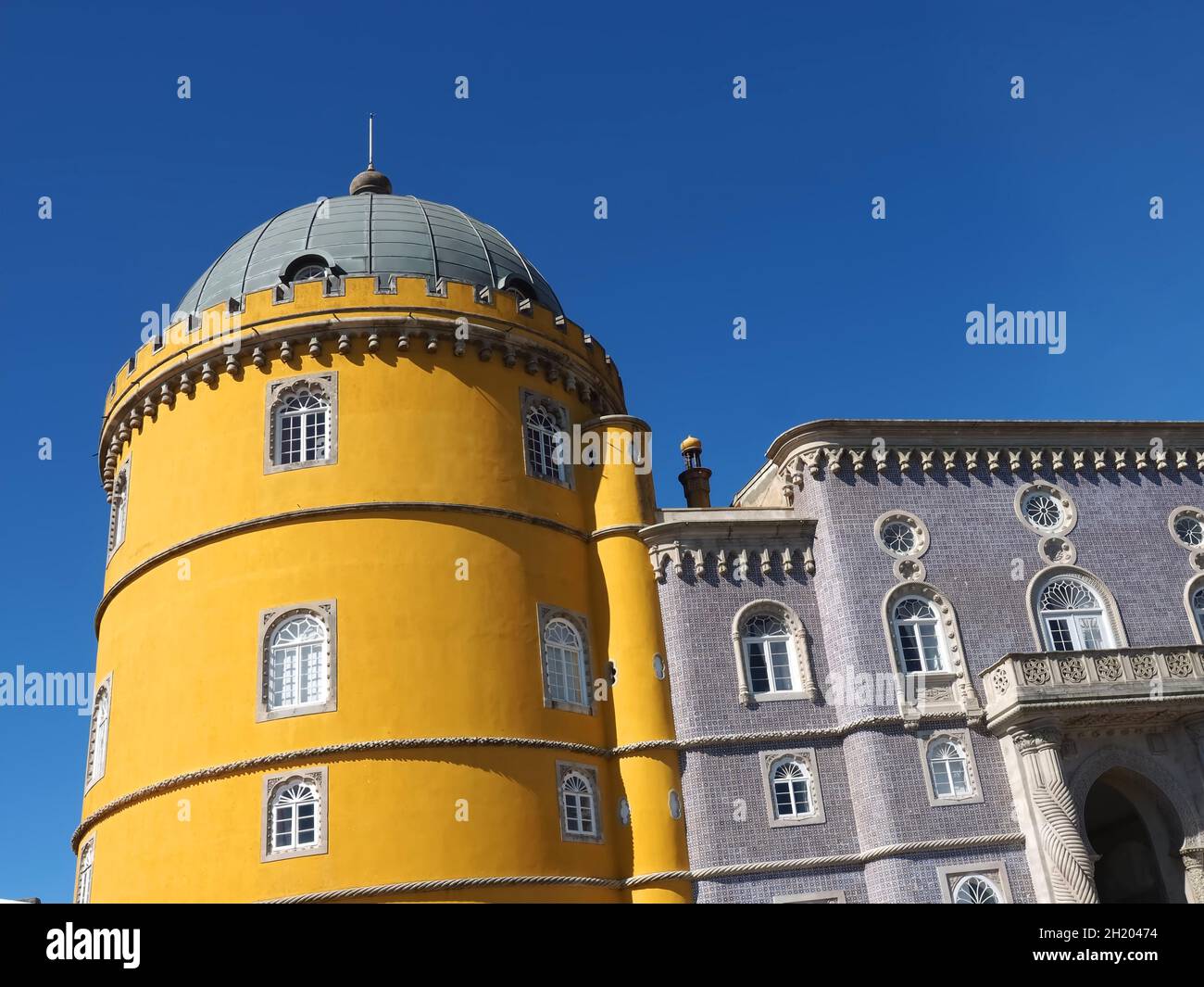Pena palaces red yellow towers hi-res stock photography and images - Alamy