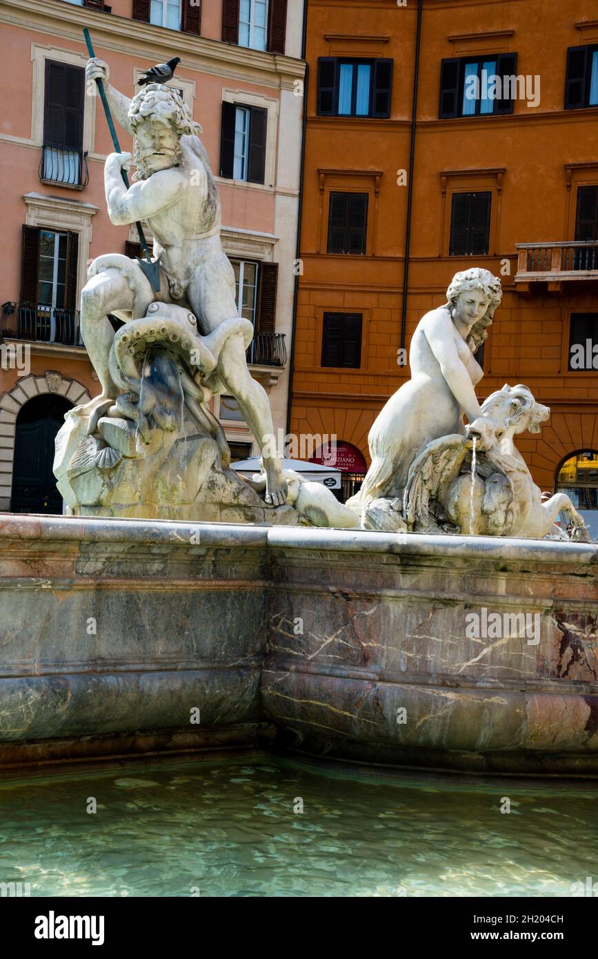 Fountain of Neptune in Piazza Navona, Rome, Italy Stock Photo - Alamy