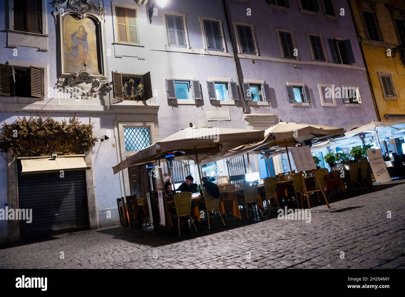 Fresco of Virgin Mary in Piazza della Rotonda in Rome, Italy, one of ...