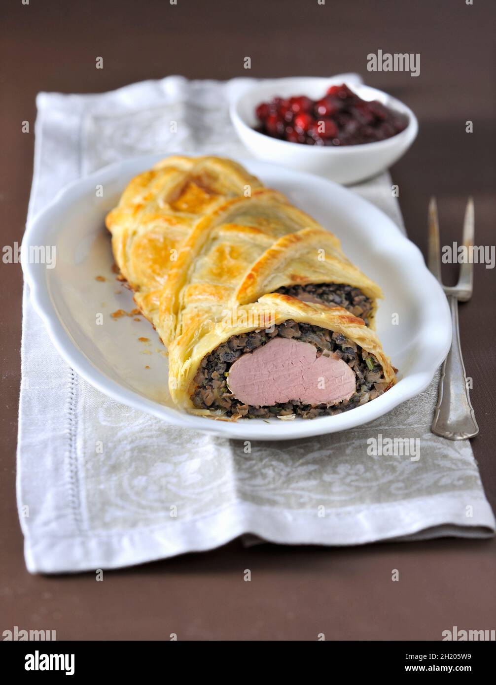 Beef Wellington (fillet of beef wrapped in puff pastry Stock Photo - Alamy