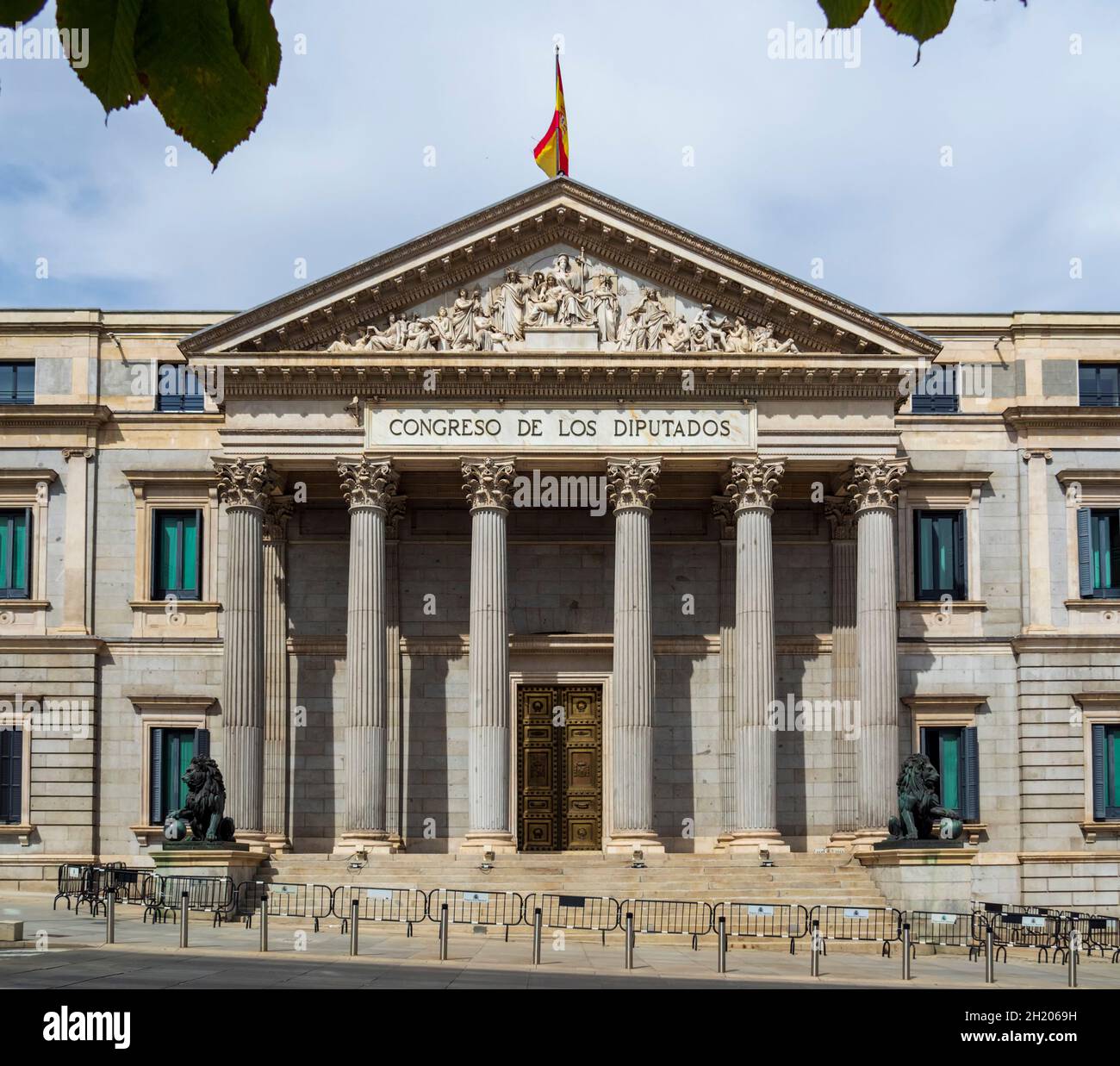 Facade of the Spanish Congress of Deputies in Madrid Stock Photo - Alamy