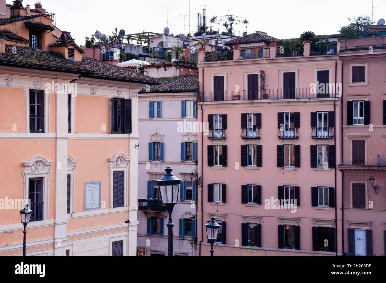 Roman apartments in Italy Stock Photo - Alamy