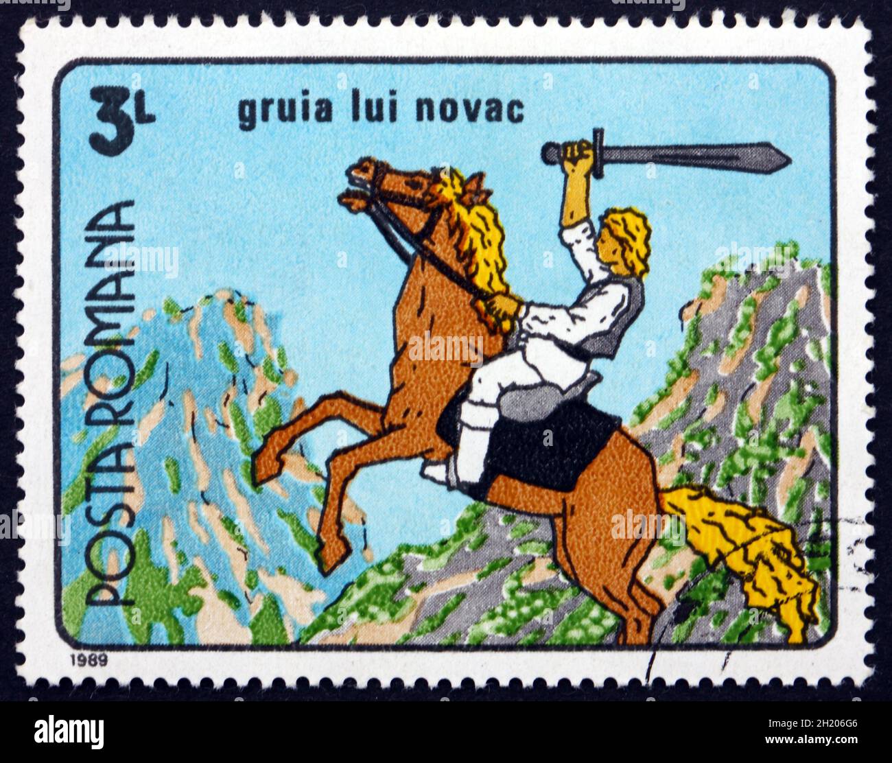 ROMANIA - CIRCA 1989: a stamp printed in Romania shows Gruia Lui Novac ...