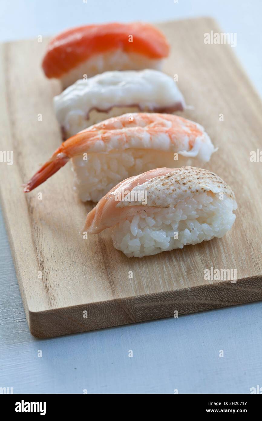 Different kind of Nigiri sushi Stock Photo - Alamy