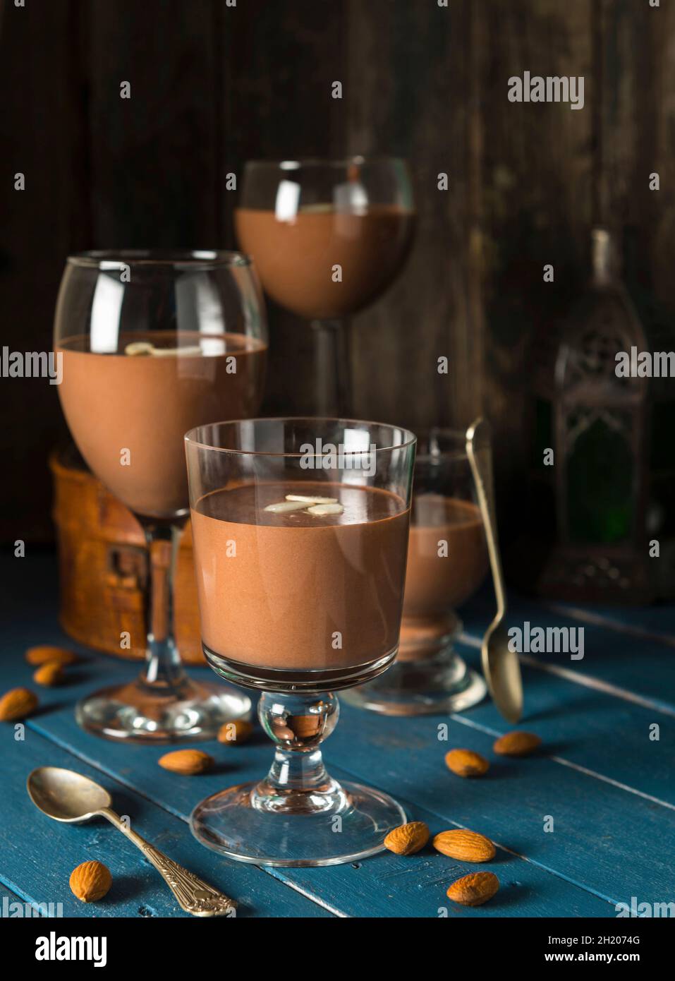 Vegan almond chocolate pudding Stock Photo - Alamy