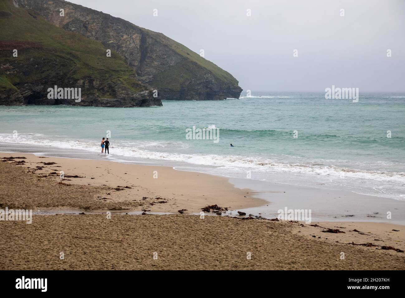 Portreath,Cornwall,19th October 2021,Surfers made the most of the waves ...
