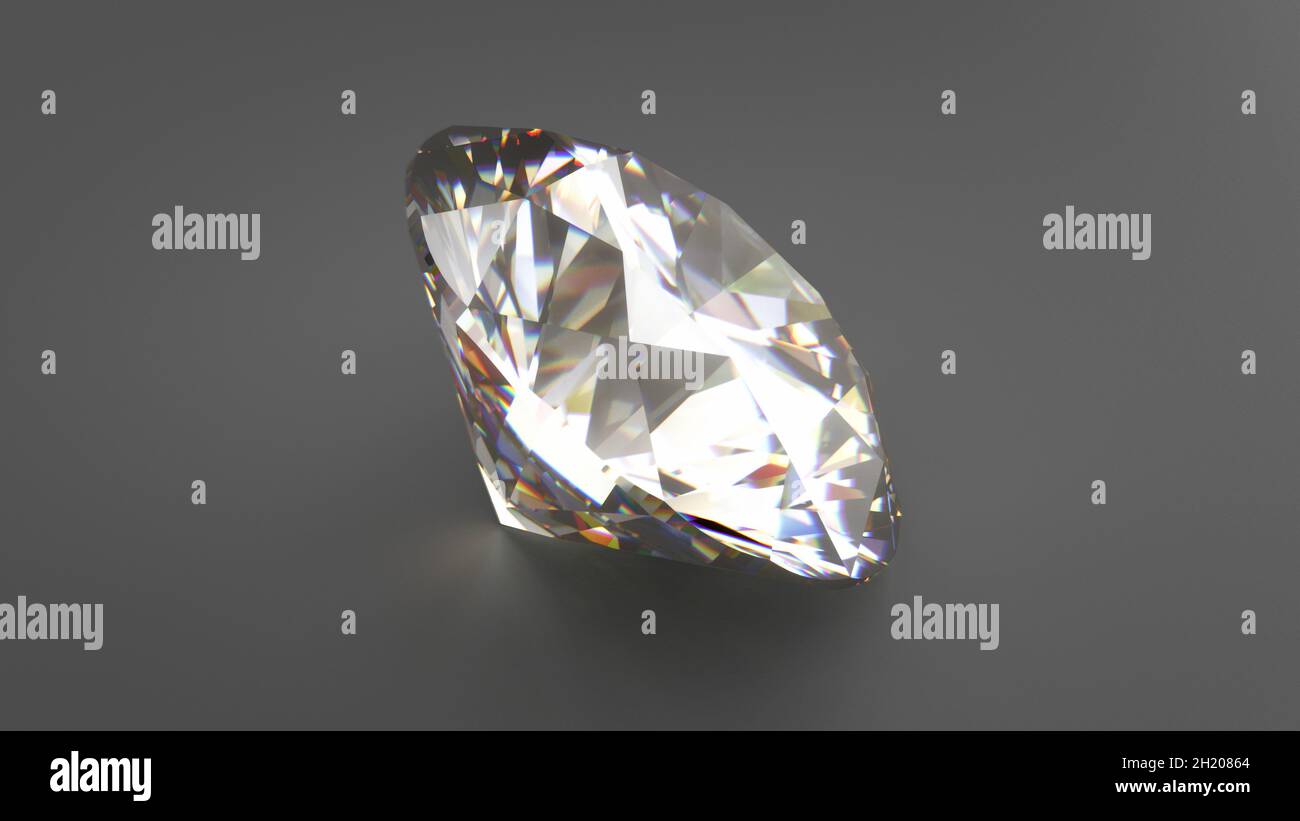 Colorless Diamond Grade D On Neutral Background Stock Photo - Alamy