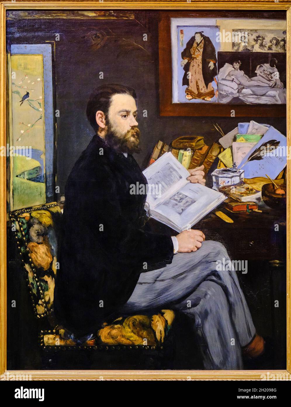 France, Paris, Orsay museum, Portrait of Emile Zola, Edouard Manet ...