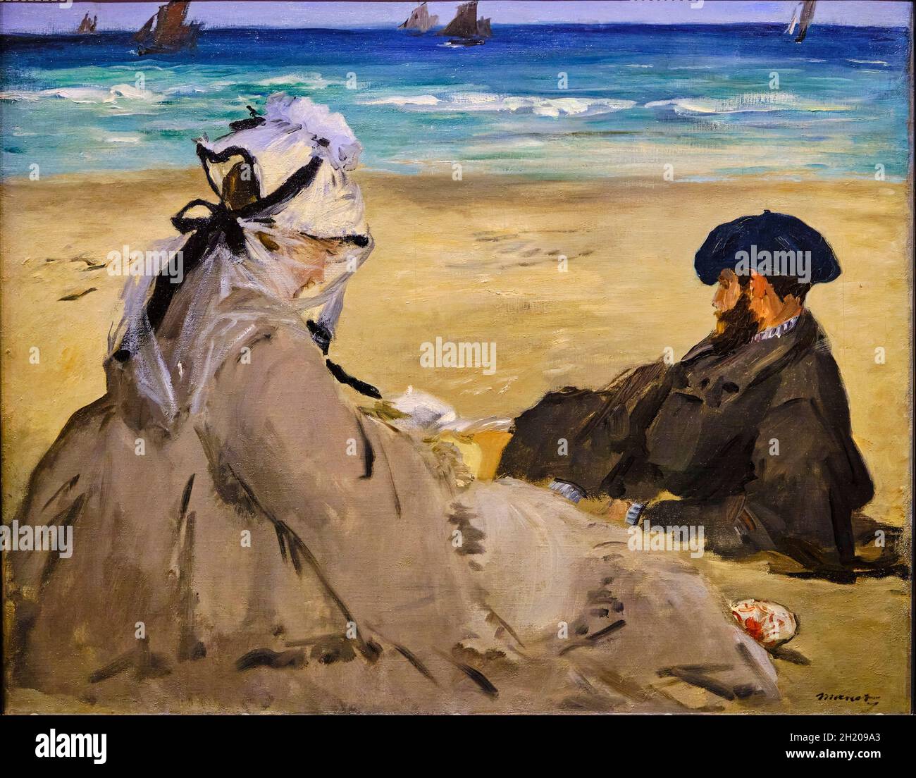 Edouard manet on the beach musee dorsay hi-res stock photography and ...