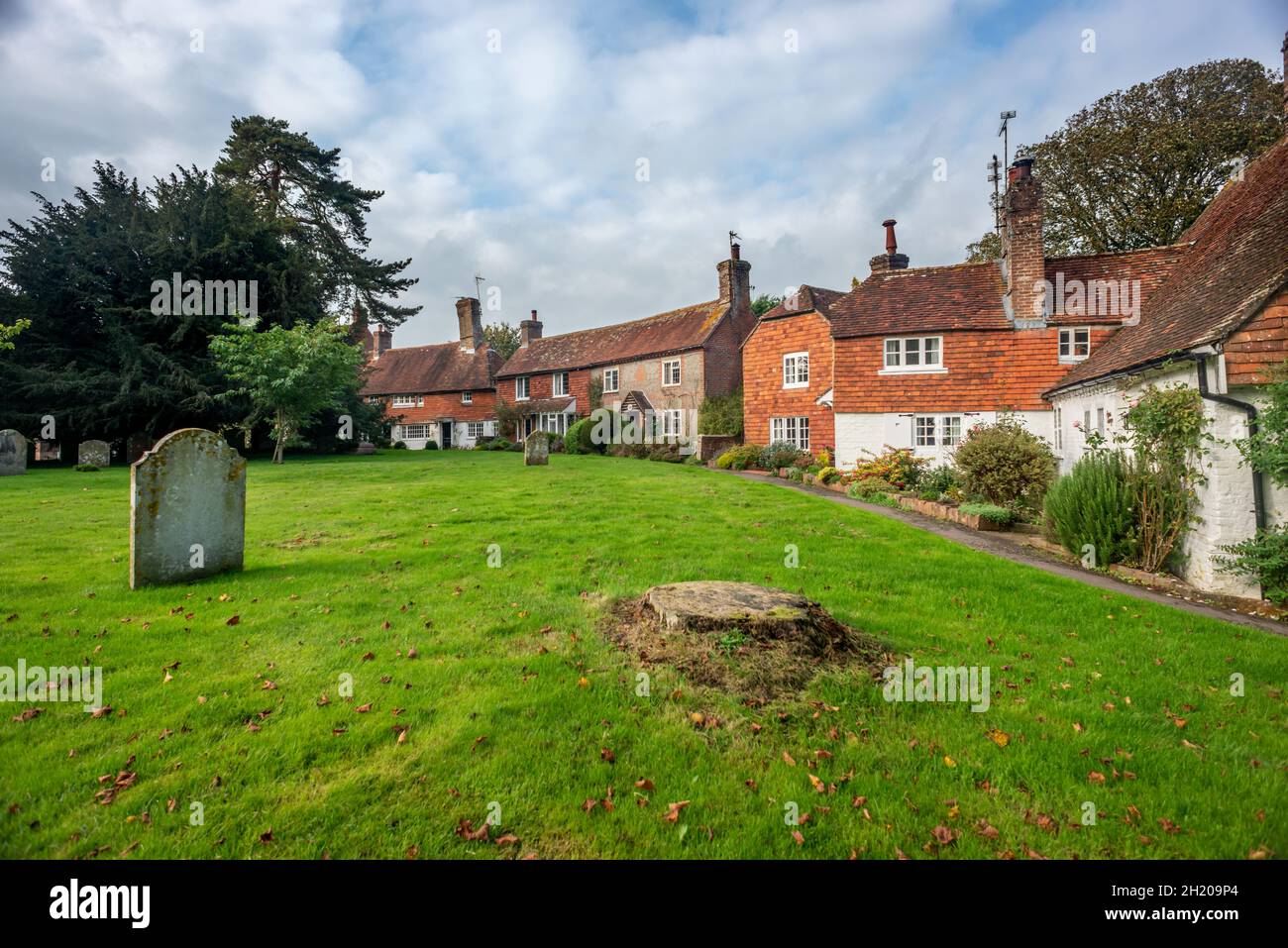 Hellingly, October 19th 2021: The centre of Hellingly village in East ...