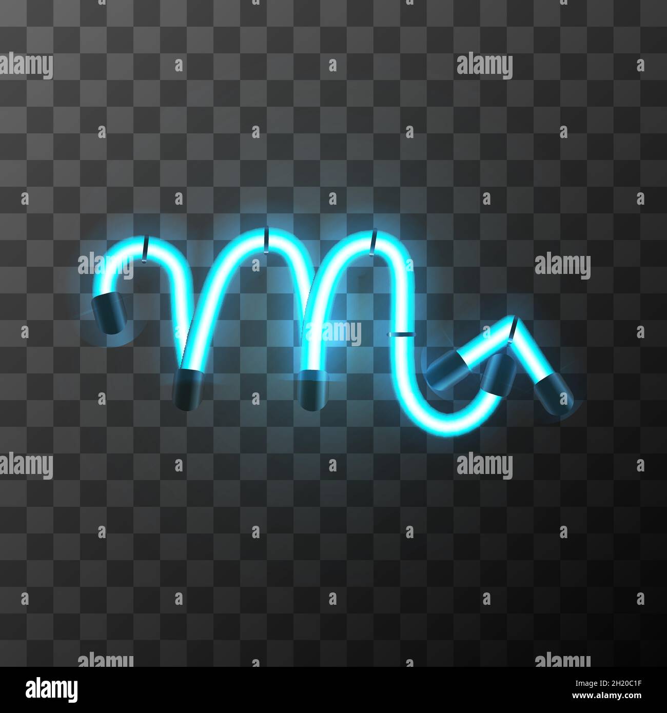 Scorpio bright blue neon zodiac sign, star sign for astrology horoscope ...