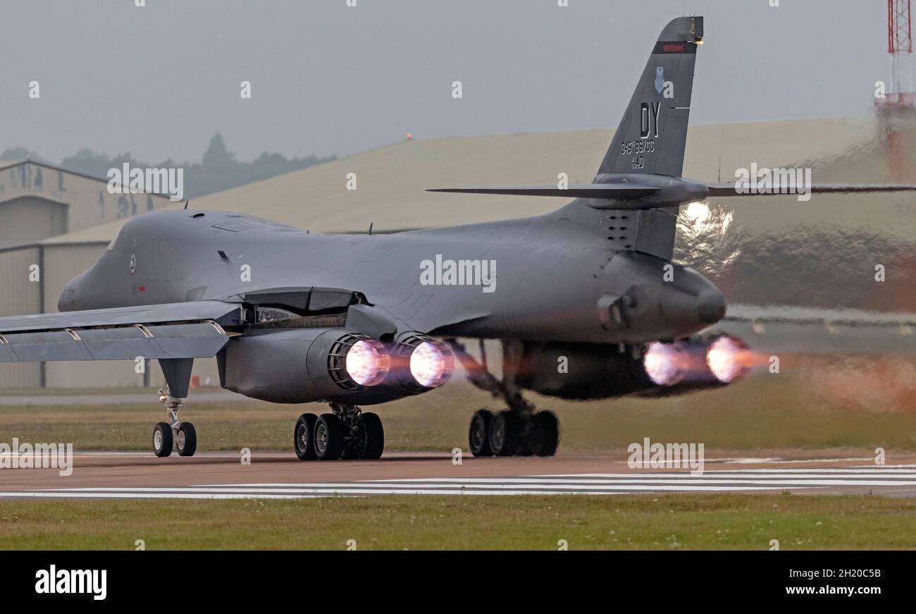 B1 Lancer Aircraft deployed from Dyess, AFB, to Fairford as part of ...