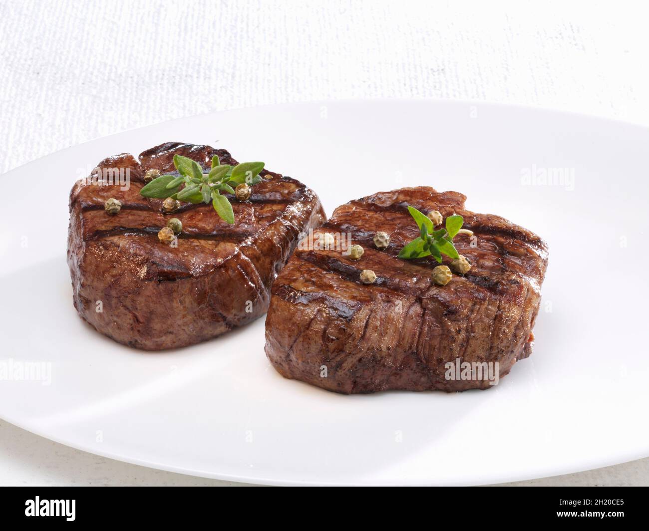 Fried beef fillet steaks with pepper Stock Photo - Alamy
