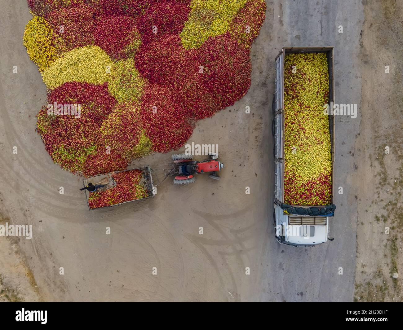 Loading a lorry with crates hi-res stock photography and images - Alamy