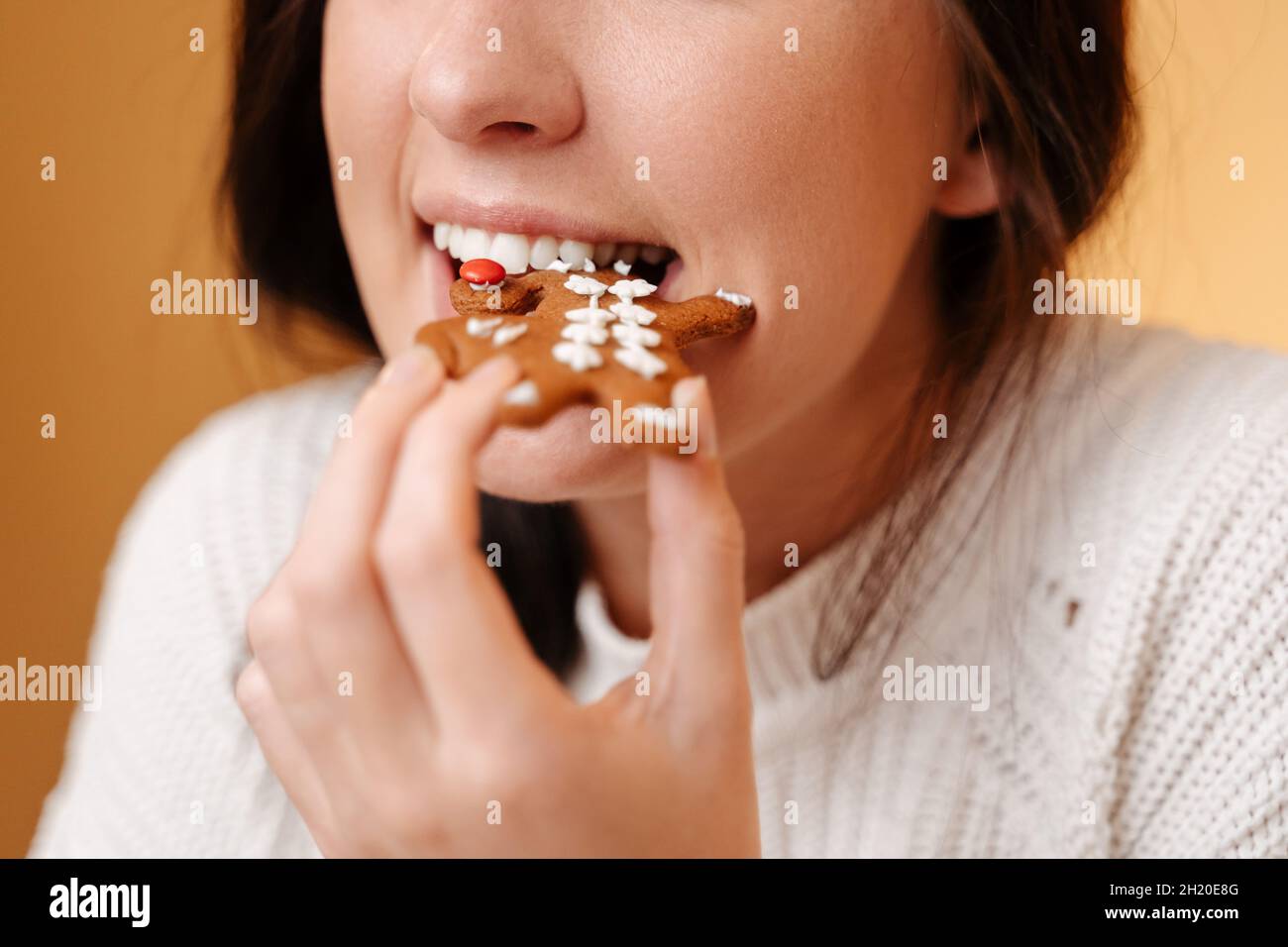 Woman honey teeth hi-res stock photography and images - Alamy