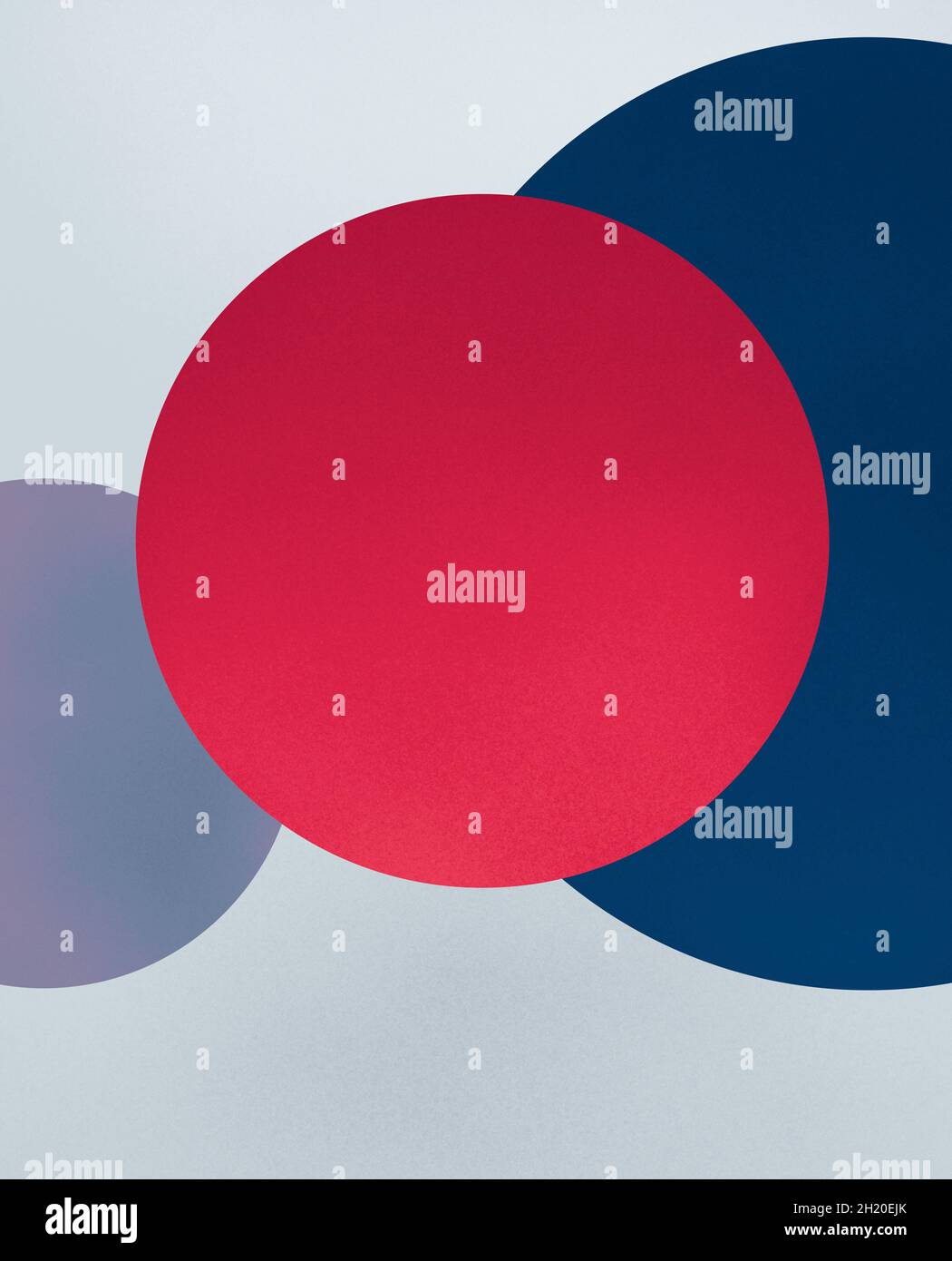 Geometric circle shape, wide abstract background. Red modern ...