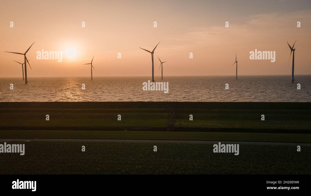 Windmills for electric power production Netherlands Flevoland, Wind ...