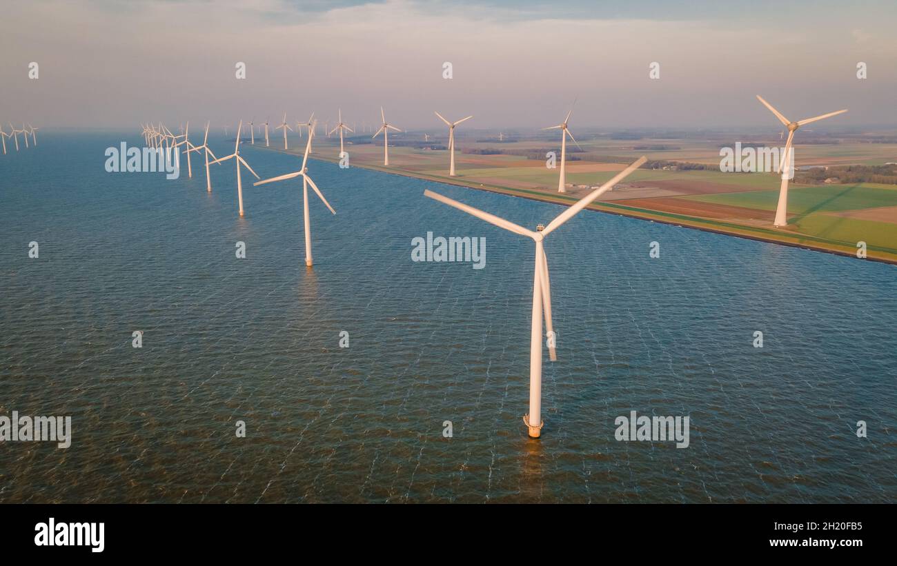 Windmills for electric power production Netherlands Flevoland, Wind ...