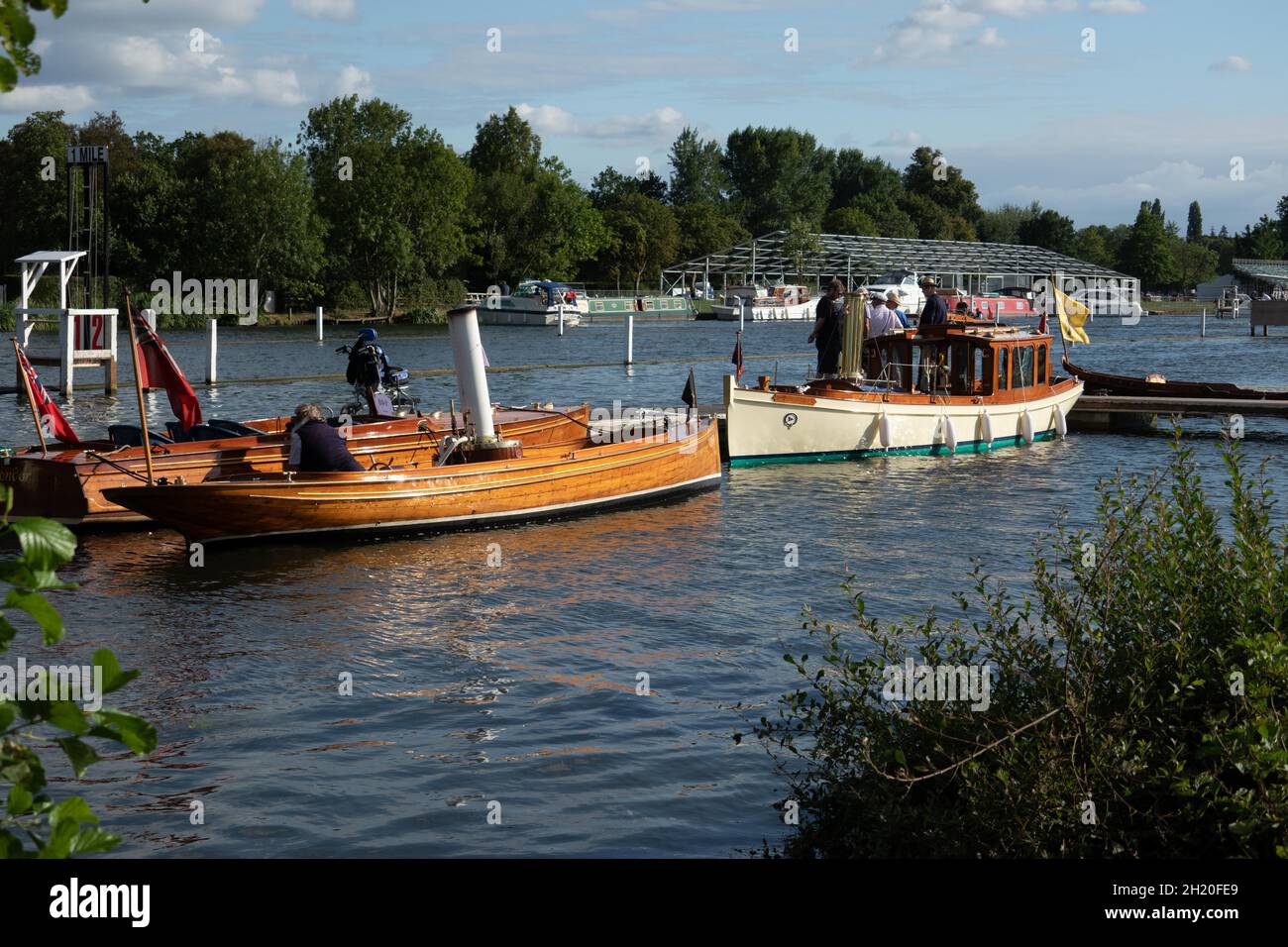 Vintage Steam boats at the Thames Traditional Boat Festival at Henley ...
