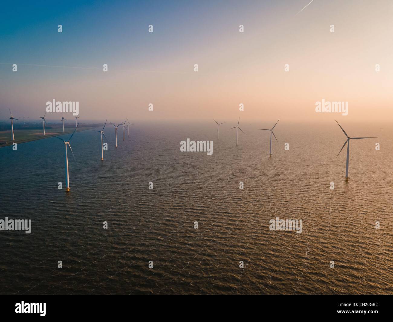 Windmills for electric power production Netherlands Flevoland, Wind ...