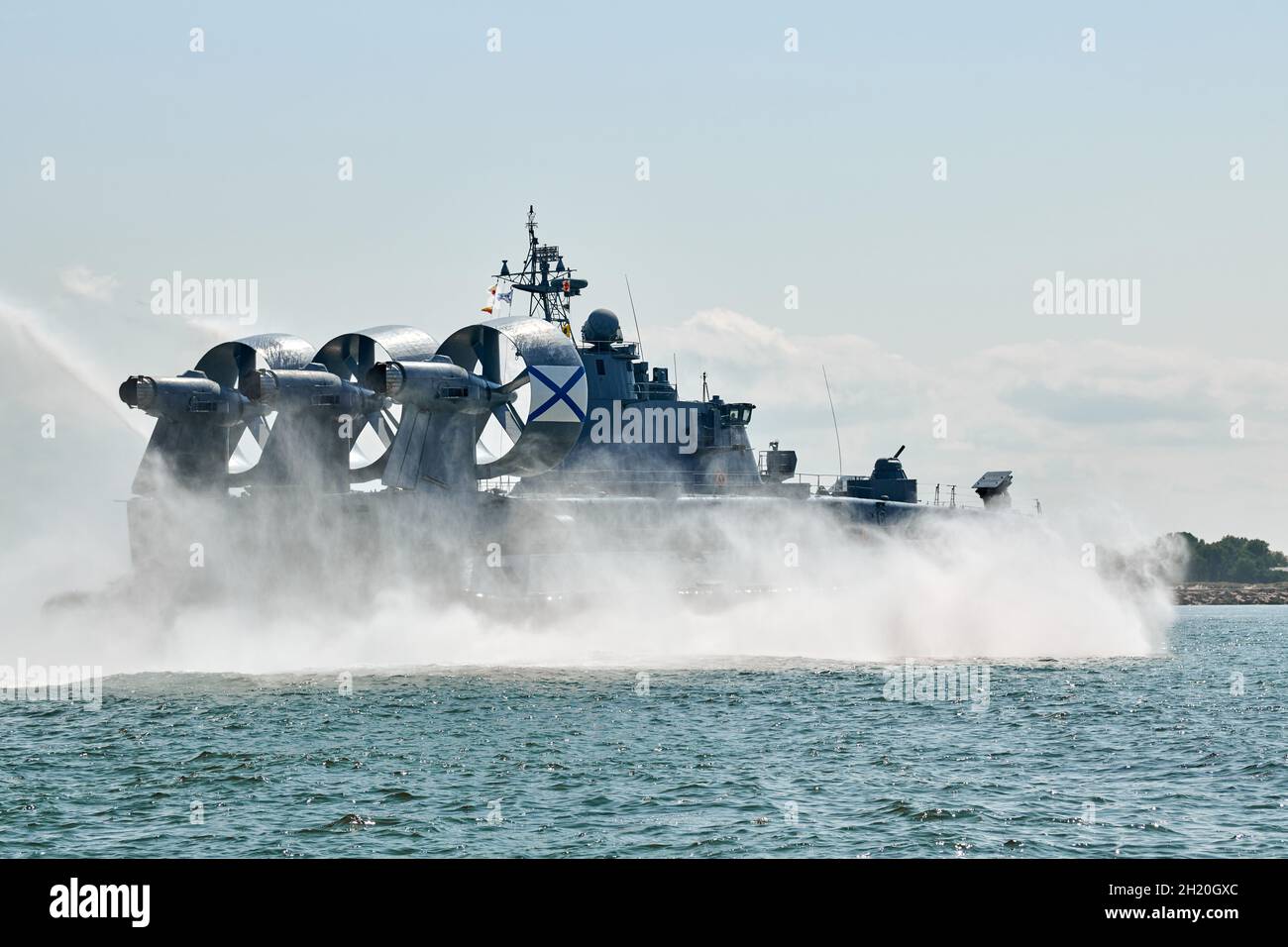 Landing Craft Air Cushion LCAC hovercraft landing craft sailing ...