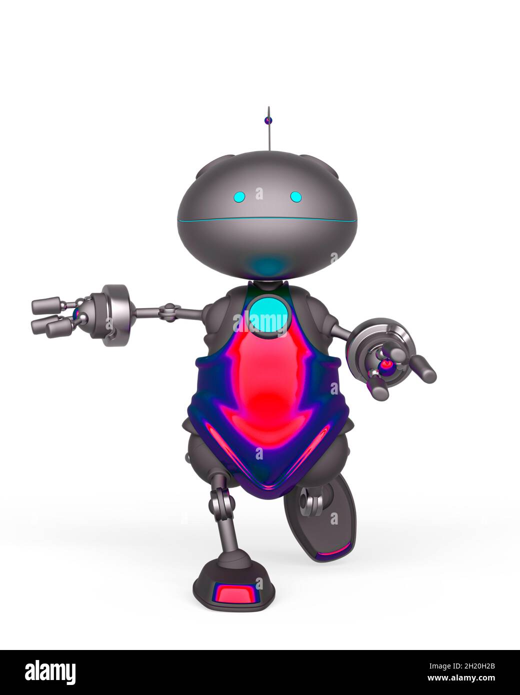 mini bot is running in white background, 3d illustration Stock Photo ...