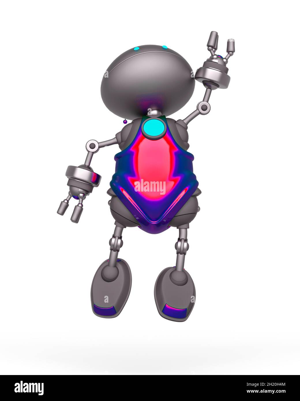 mini bot is jumping in white background, 3d illustration Stock Photo ...