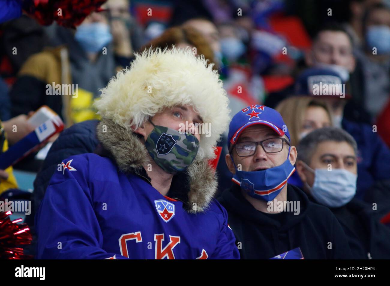 Saint Petersburg, Russia - 19 October 2021: Hockey, KHL 2021-22, SKA ...