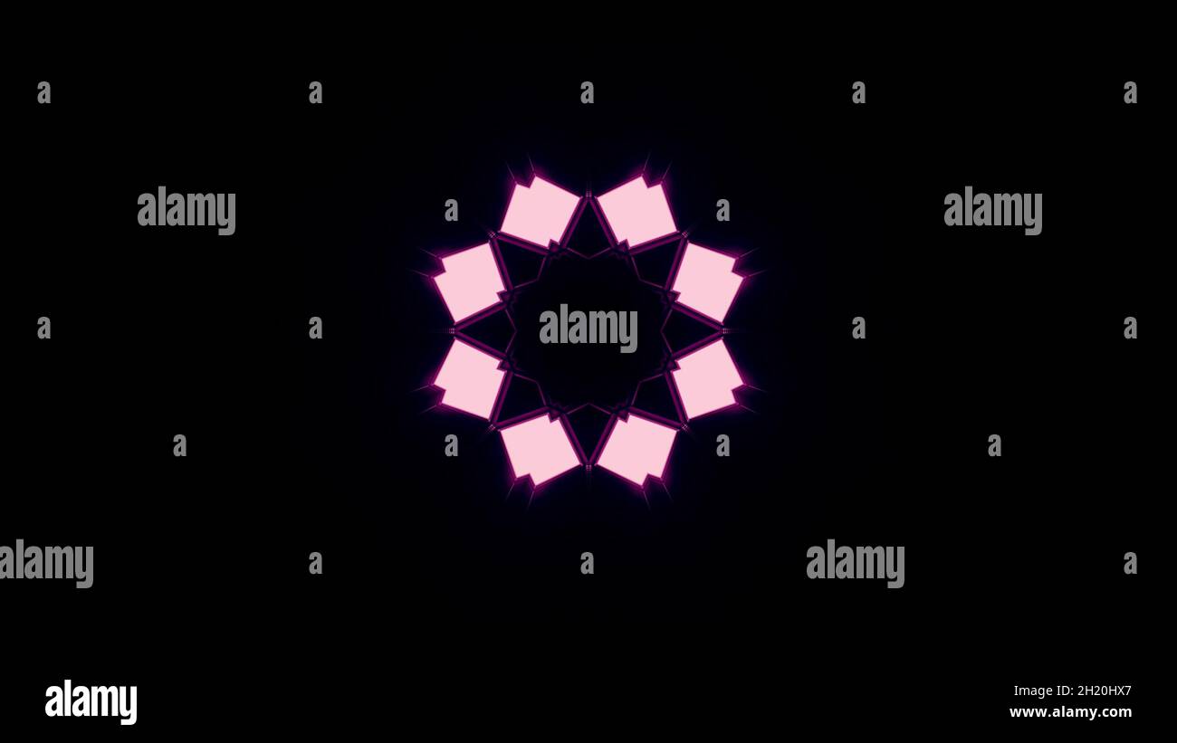 Star shaped neon ornament 4K UHD 3D illustration Stock Photo - Alamy