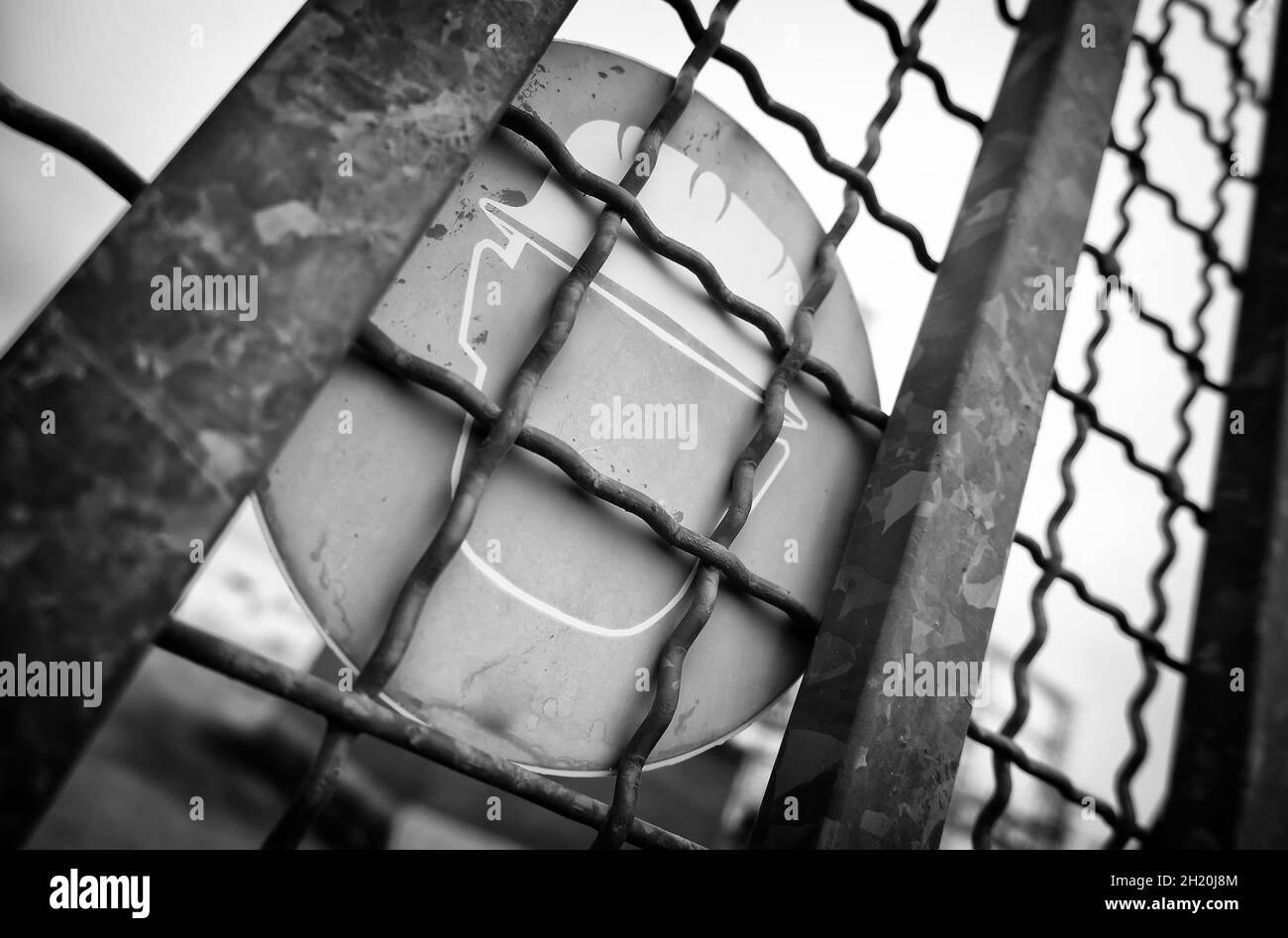 Information, protection and security obligation sign detail Stock Photo ...