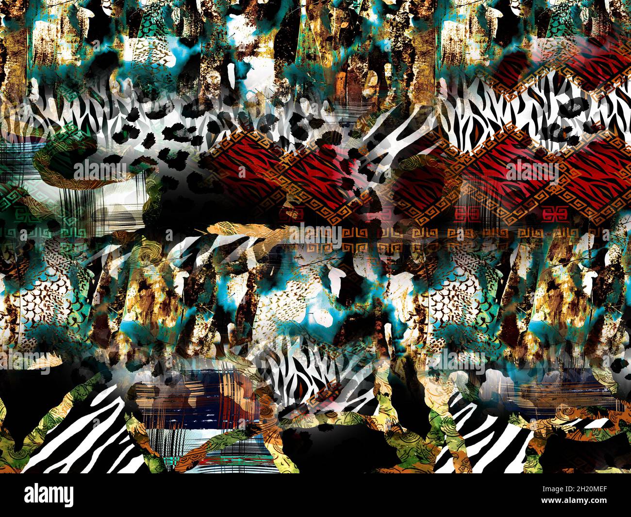 Print,African Animal Prints. Vintage Natural Pattern. Black Exotic ...